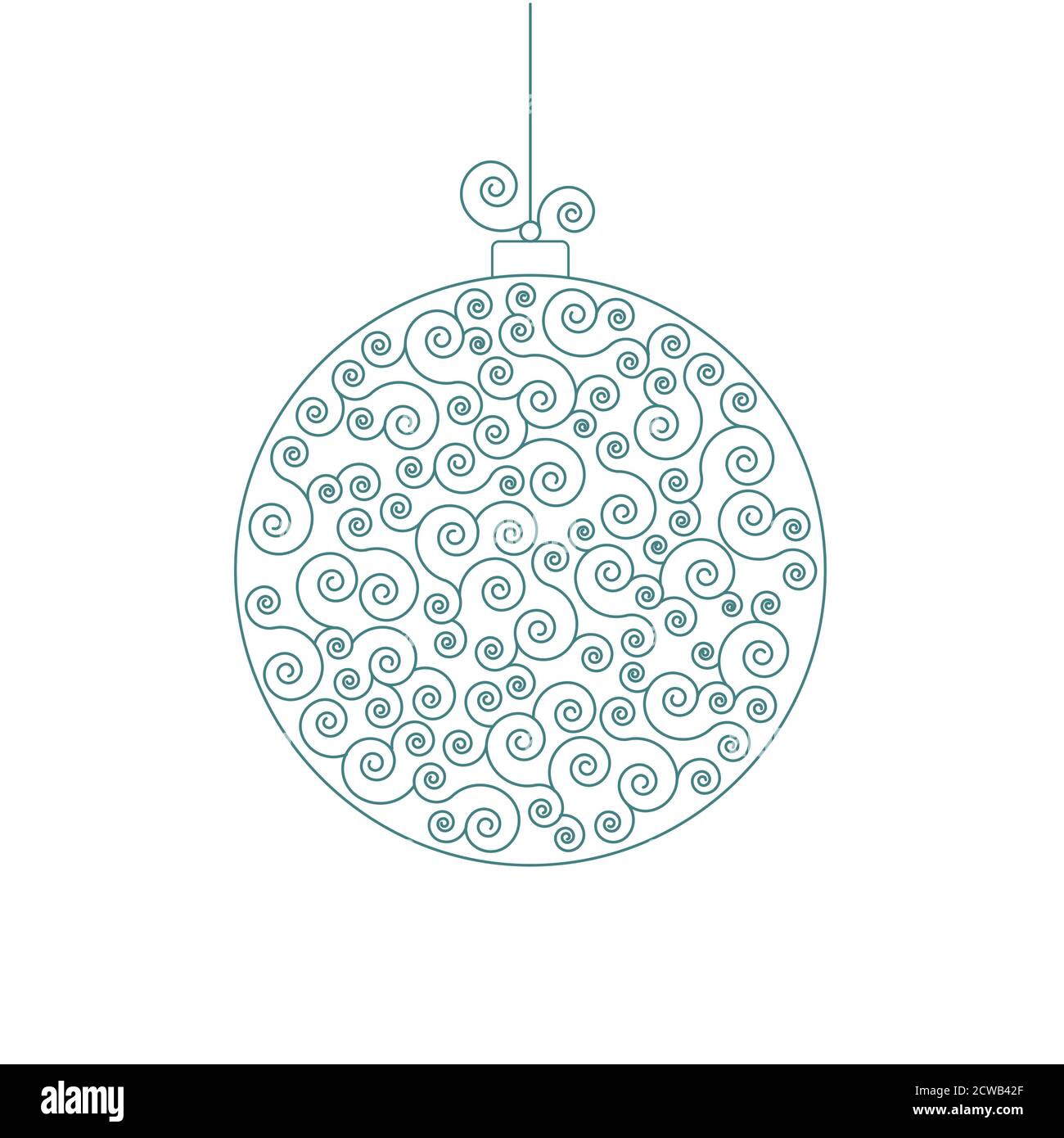 Christmas decorative swirl ball isolated Stock Vector Image & Art - Alamy