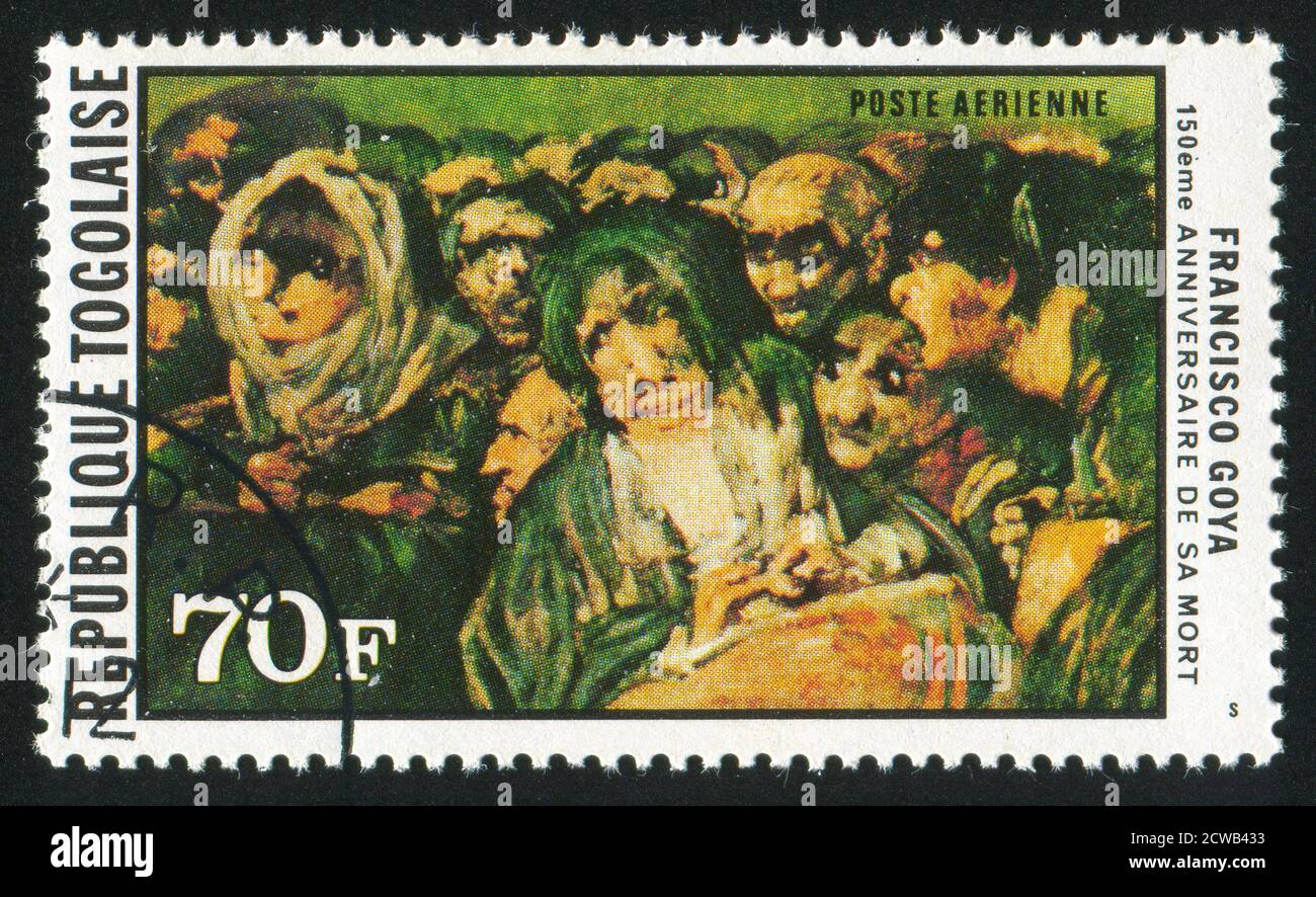 TOGO - CIRCA 1978: stamp printed by Togo, shows Witches Sabbath, by ...