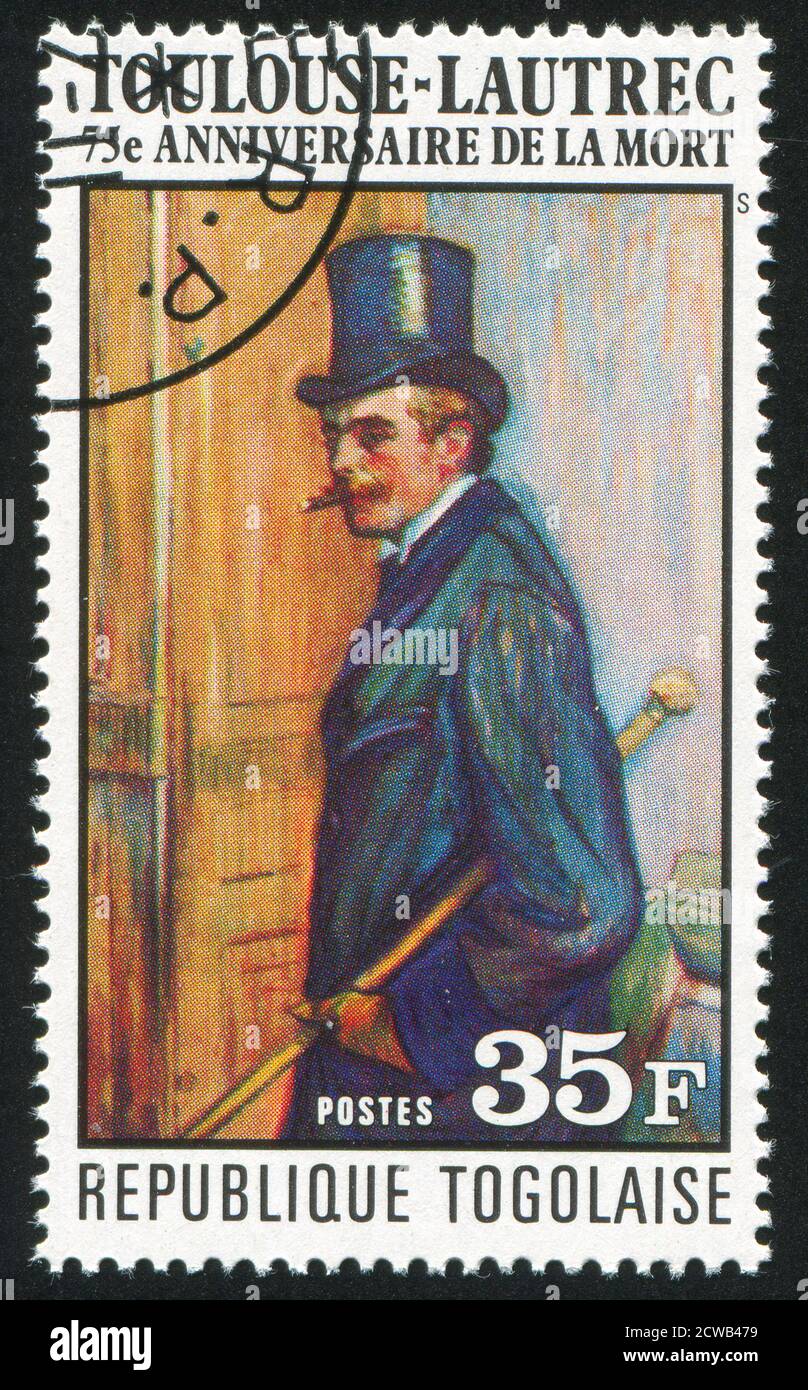 TOGO - CIRCA 1976: stamp printed by Togo, shows Louis Pascal, portrait ...