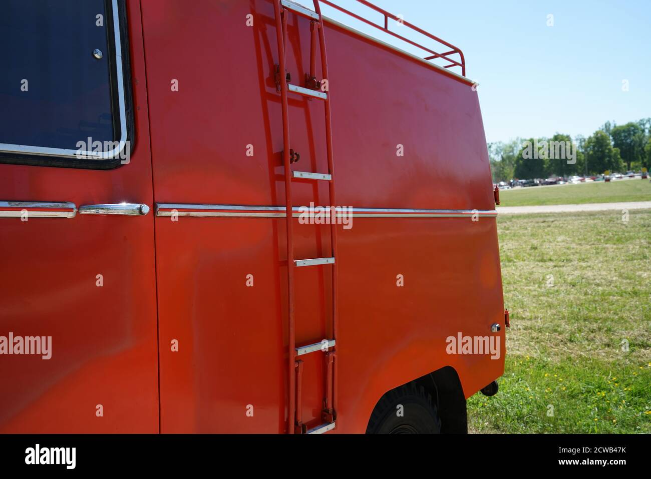 Closeup shot red truck hi-res stock photography and images - Alamy