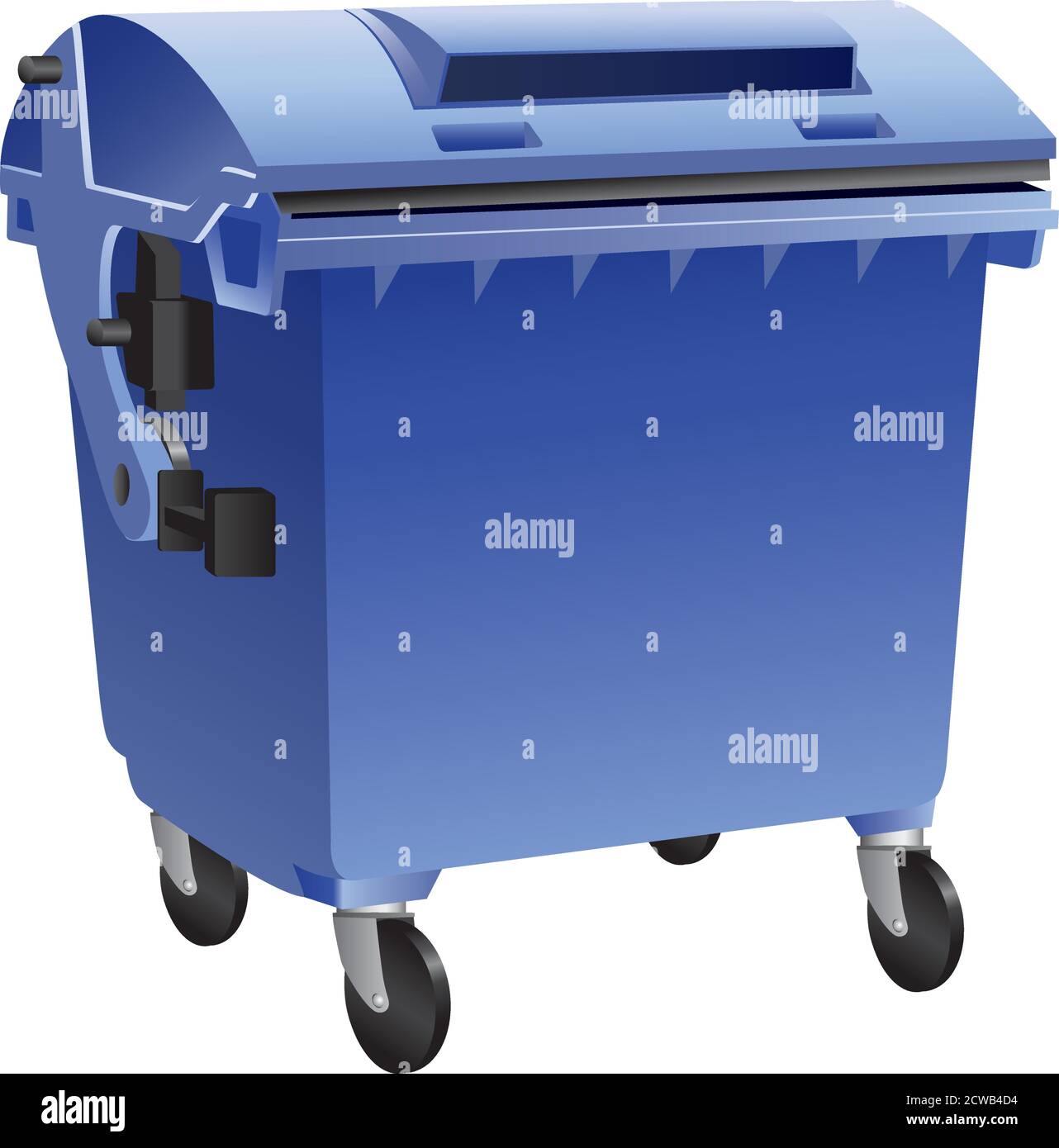 Blue recycling container for paper isolated Stock Vector Image & Art ...