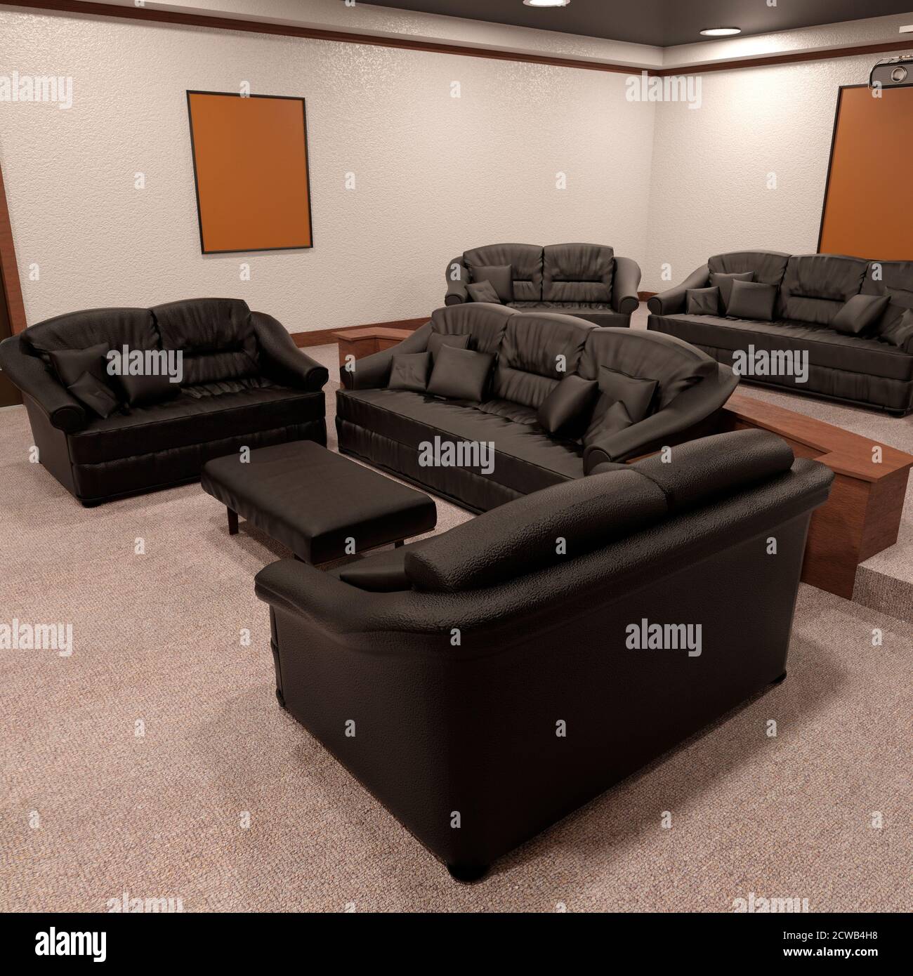 Modern home theater rendering hi-res stock photography and images - Alamy
