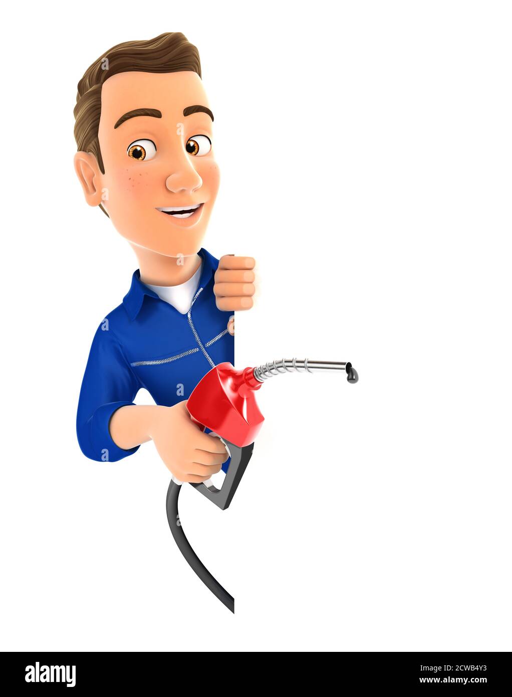 Cartoon man gas station pump hi-res stock photography and images - Alamy