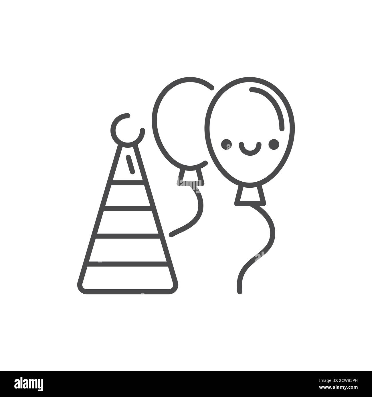 Organization of children events line black icon. Event management. Sign ...