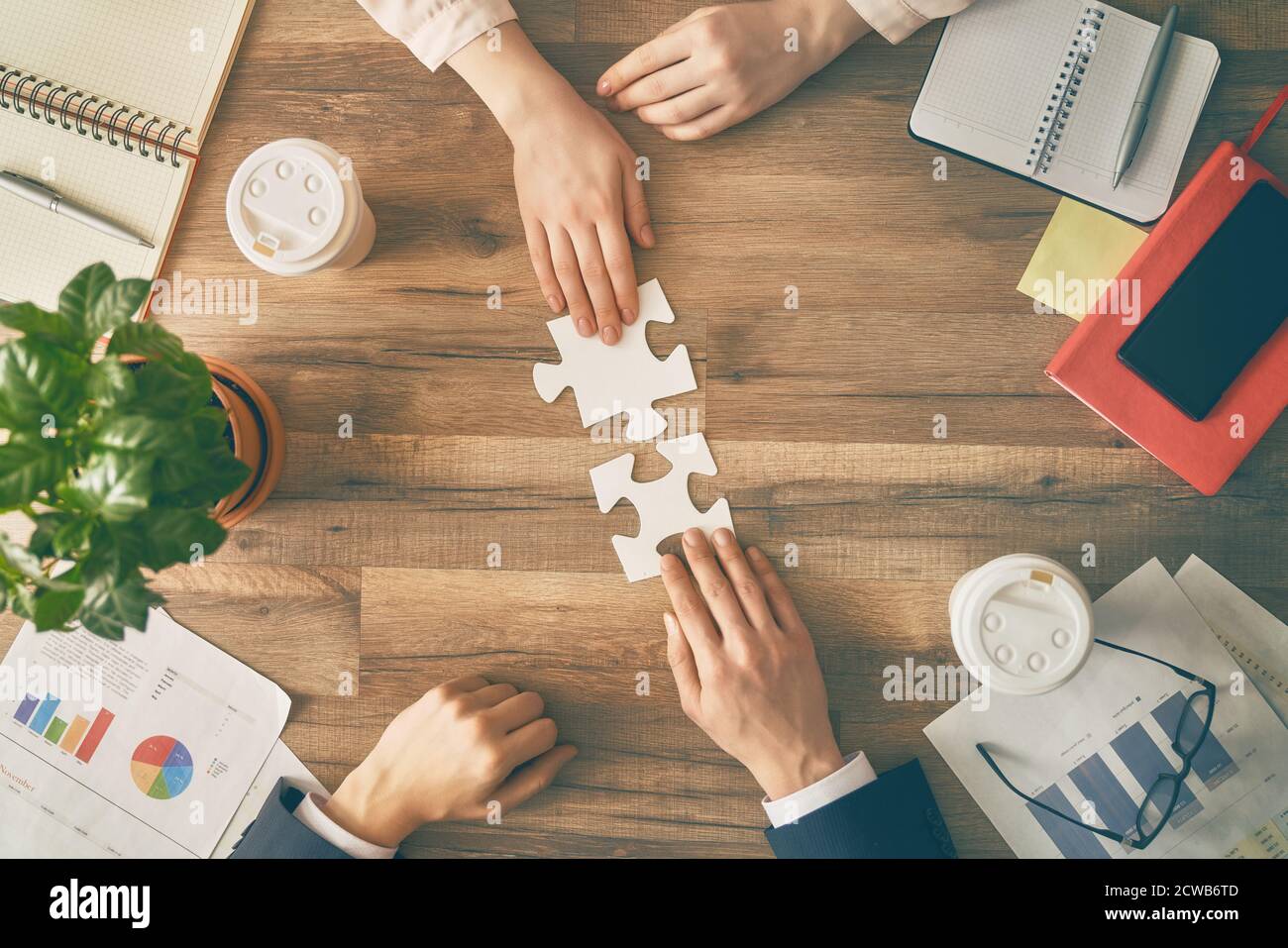 Man and woman working in the office. Collaborative teamwork. People are ...