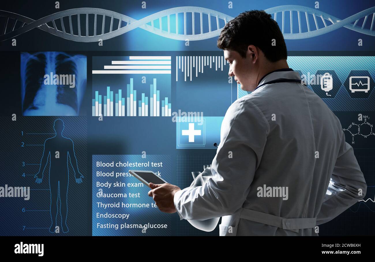 Doctor and Digital Technology Stock Photo - Alamy