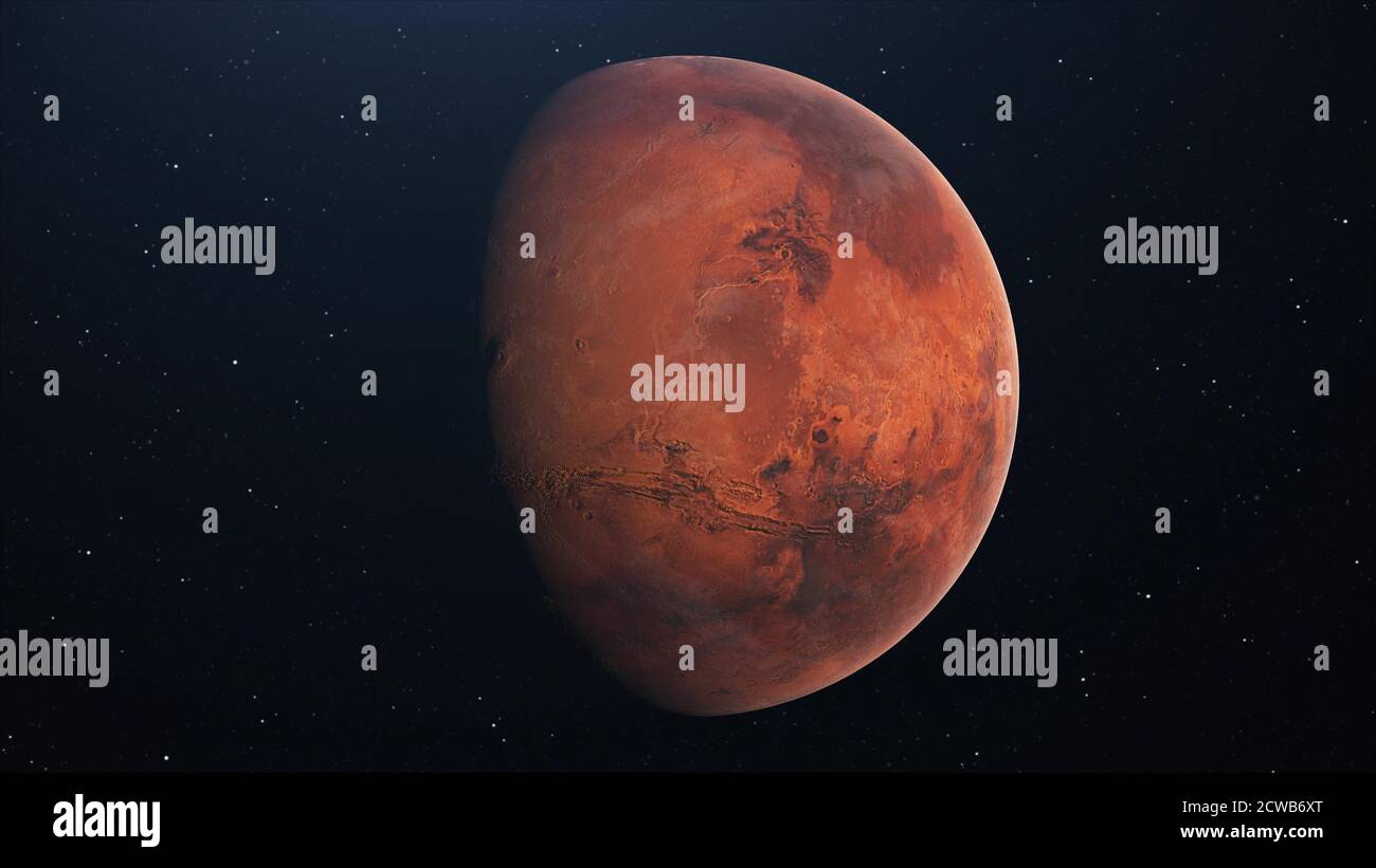 Mars planet 3d render realistic hi-res stock photography and images - Alamy
