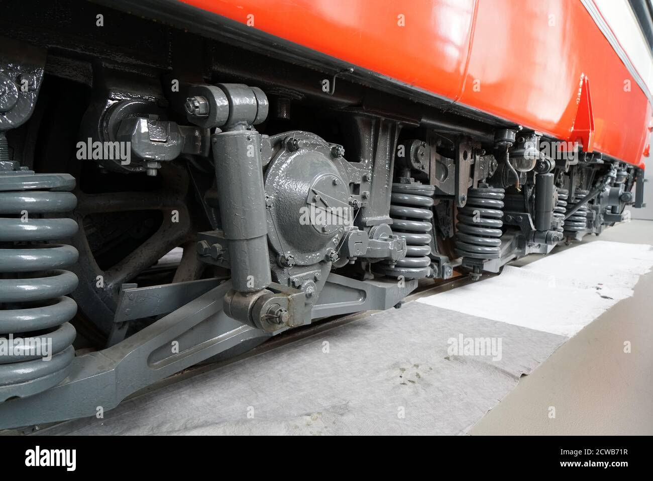 Closeup shot of the parts of an old locomotive Stock Photo - Alamy