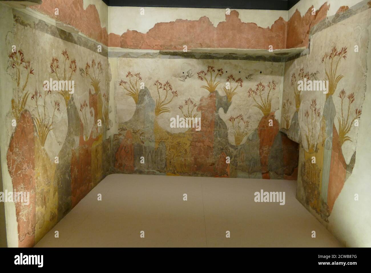 The Spring Fresco depicting the Tehran landscape before the volcanic ...