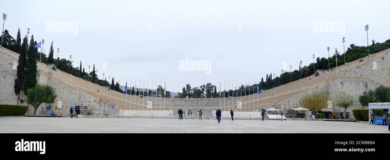 View from within the Panathenaic Stadium, multi-purpose stadium in ...