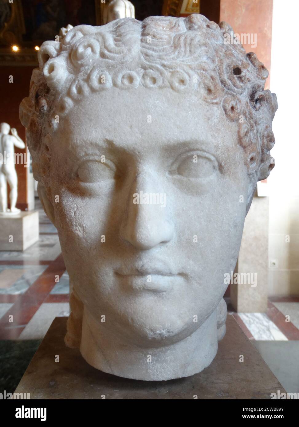 Marble bust of Agrippina the Younger (15-59) a Roman empress in the ...