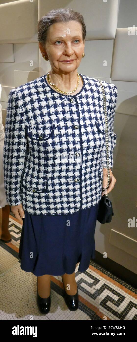 Waxwork statue of Simone Veil, (1927 - 2017) French lawyer and ...