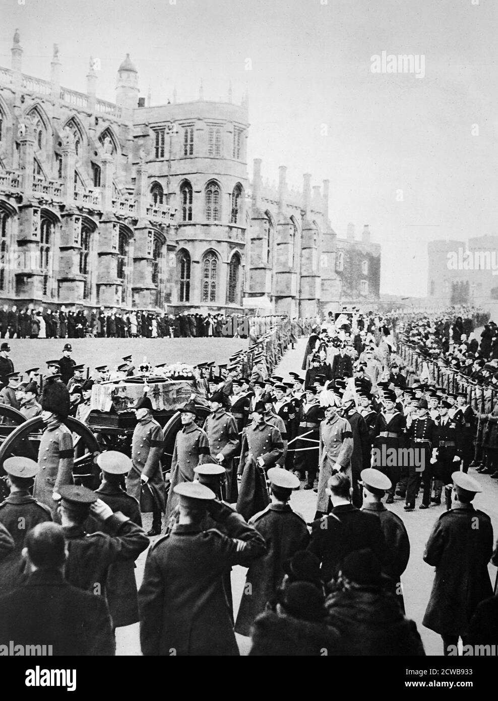 Photograph taken during the state funeral procession of George V Stock ...