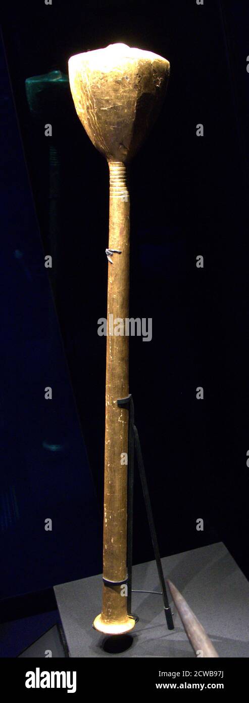 Gilded wooden mace from the tomb of King Tutankhamen 1336 - 1326 B.C ...