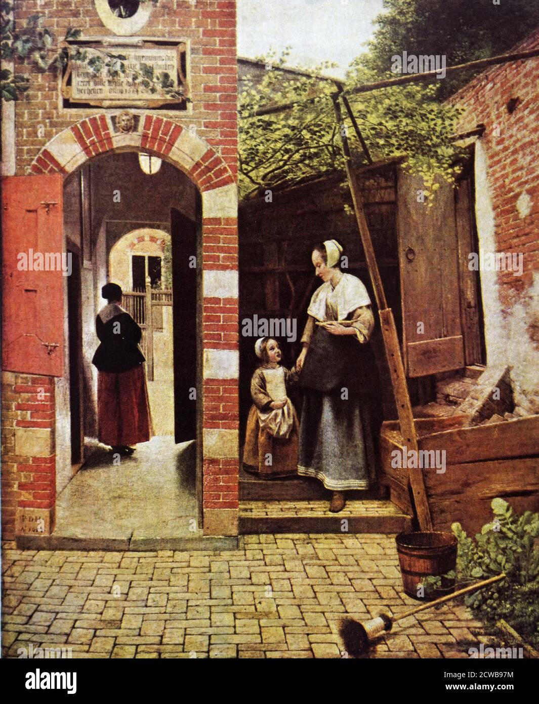 Painting titled 'A Dutch House' by Pieter de Hooch. Pieter de Hooch ...