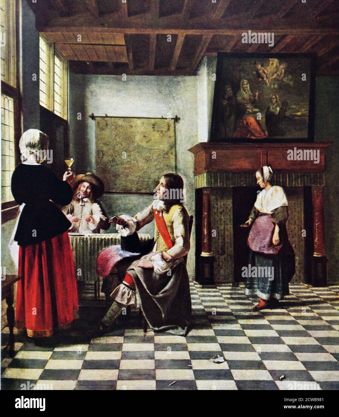 Painting titled 'A Dutch Courtyard' by Pieter de Hooch. Pieter de Hooch ...