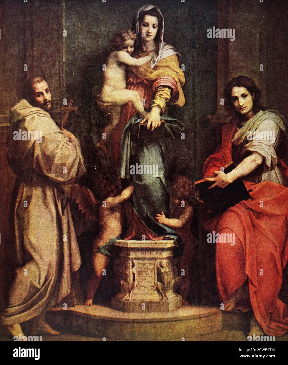 Painting titled 'Madonna of the Harpies' by Andrea del Sarto. Andrea ...