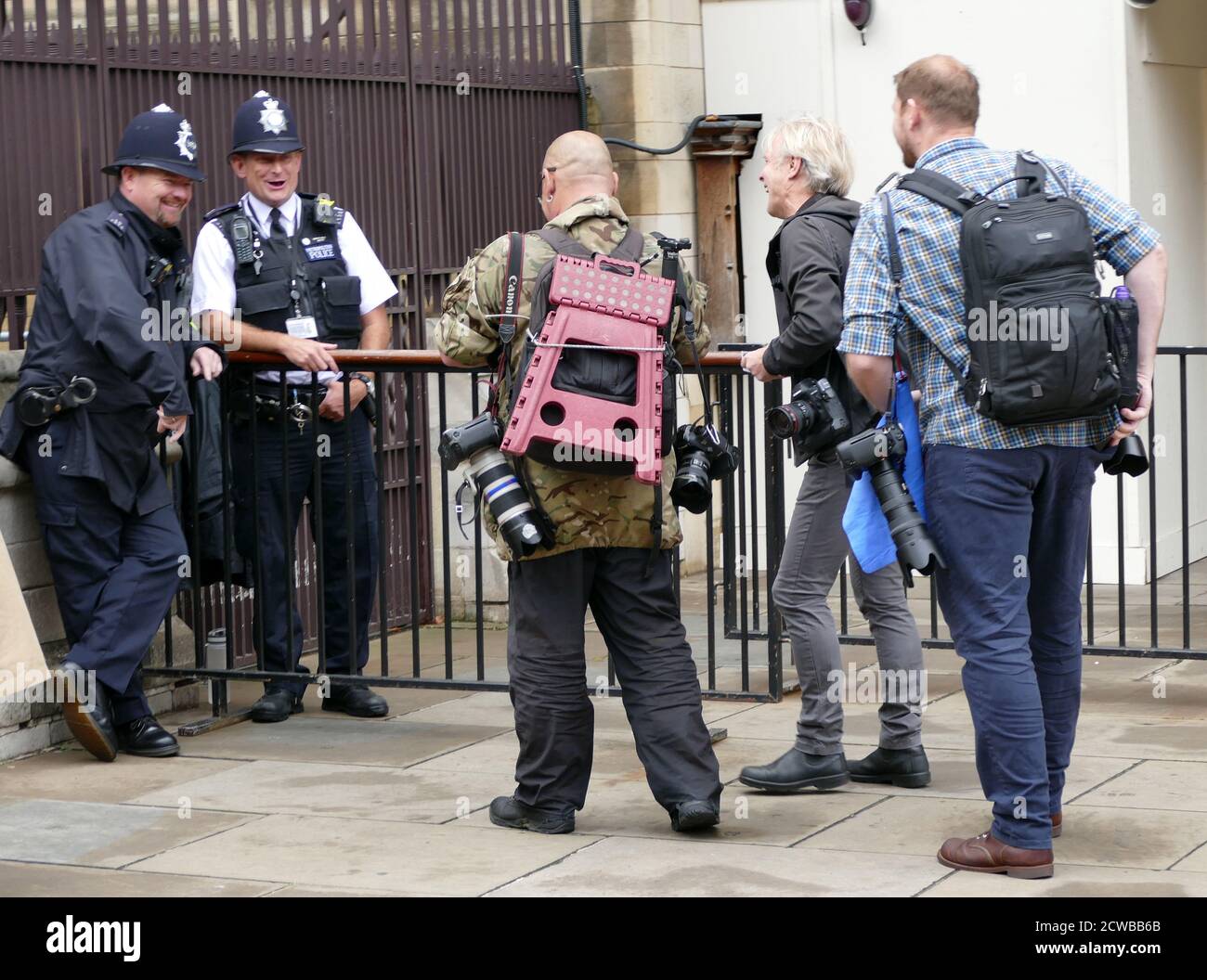 Press photographers outside the United Kingdom Parliament. 2019 Stock ...