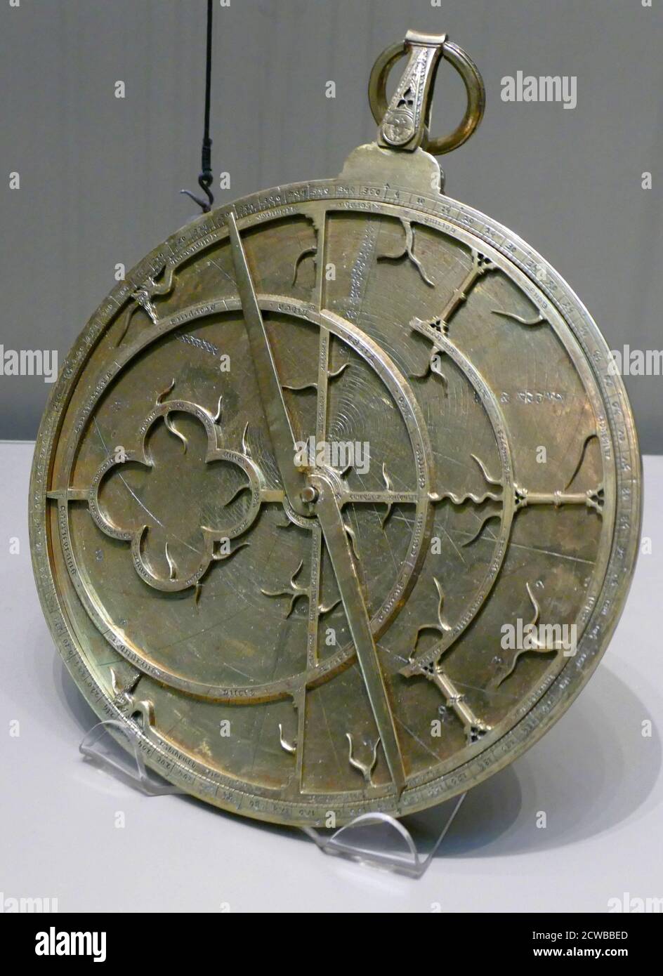 Planispheric astrolabe 1342. made by Blakene from gilt copper alloy ...