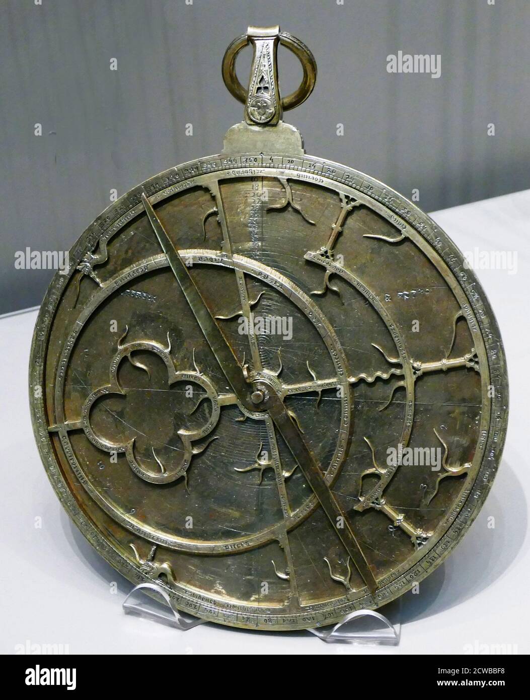 Planispheric astrolabe 1342. made by Blakene from gilt copper alloy ...