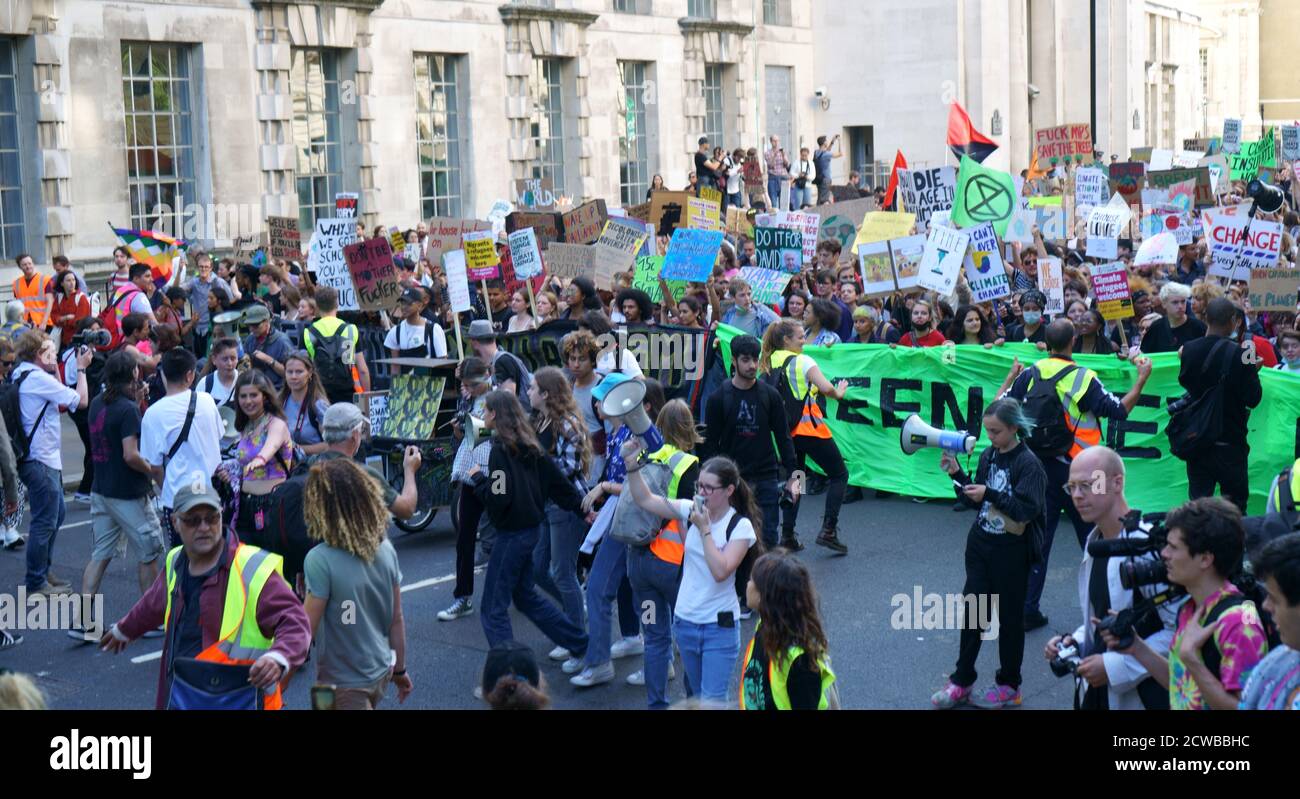 Climate emergency demonstration in London, 26th September 2019. The ...