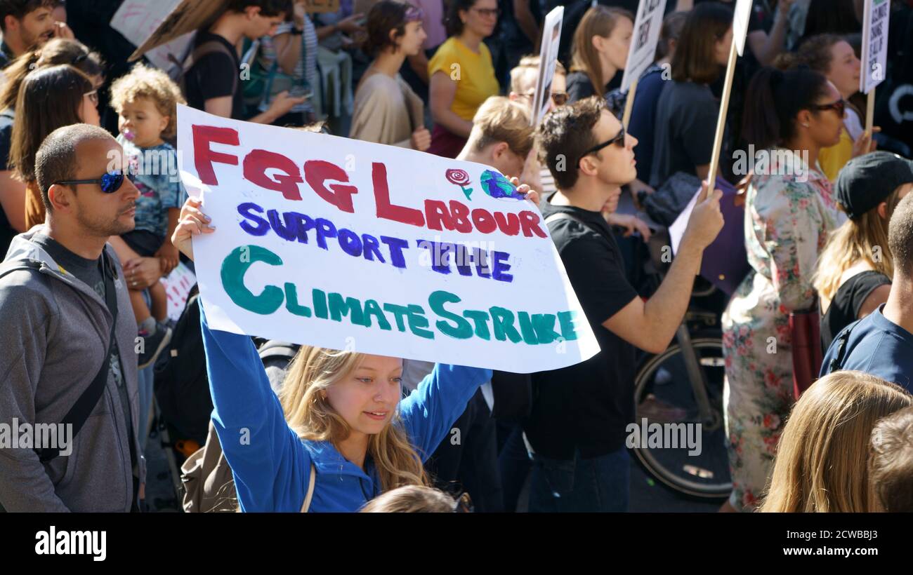 Climate emergency demonstration in London, 26th September 2019. The ...