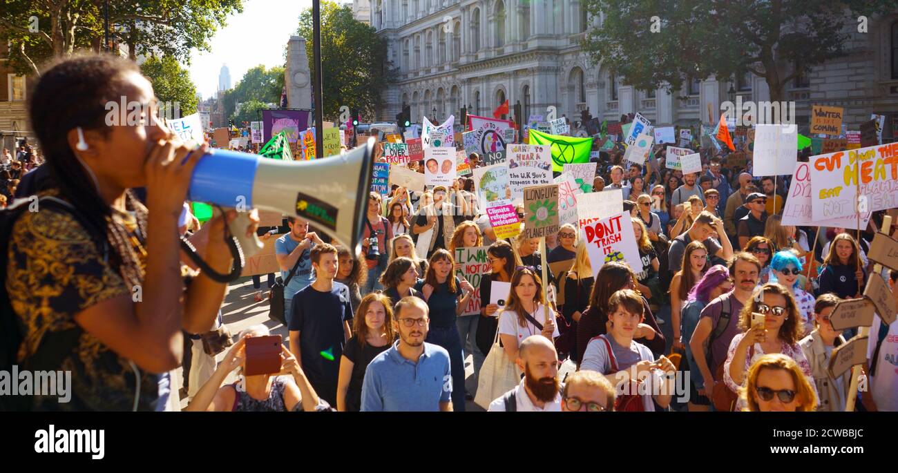 Climate emergency demonstration in London, 26th September 2019. The ...