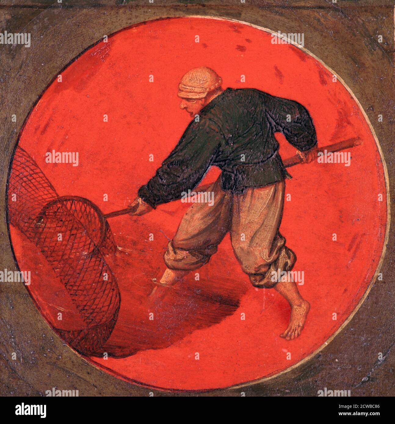 Pieter Bruegel the Elder's Flemish proverb, c1558-1560. Detail from ...