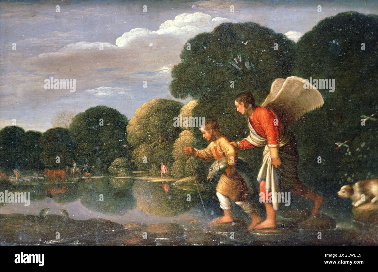 A painting by German artist Adam Elsheimer titled 'Tobias and Angel', 1578-1610 Stock Photo - Alamy