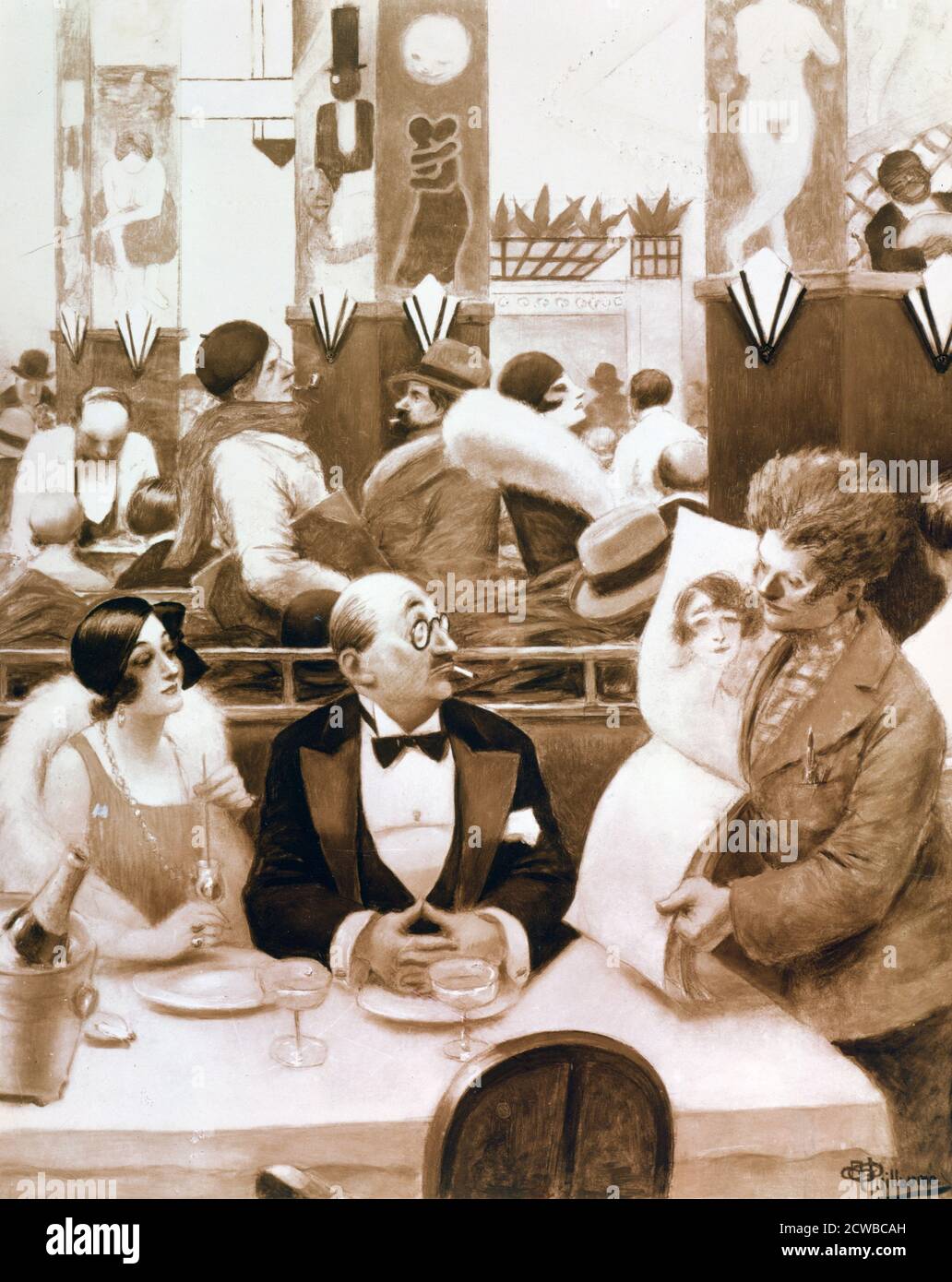 Restaurant', 1873-1942, by French artist Albert Guillaume Stock Photo ...