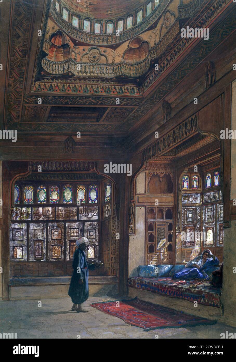 The Harem of Sheikh Sadat, Cairo', 1870, by British artist Frank Dillon ...