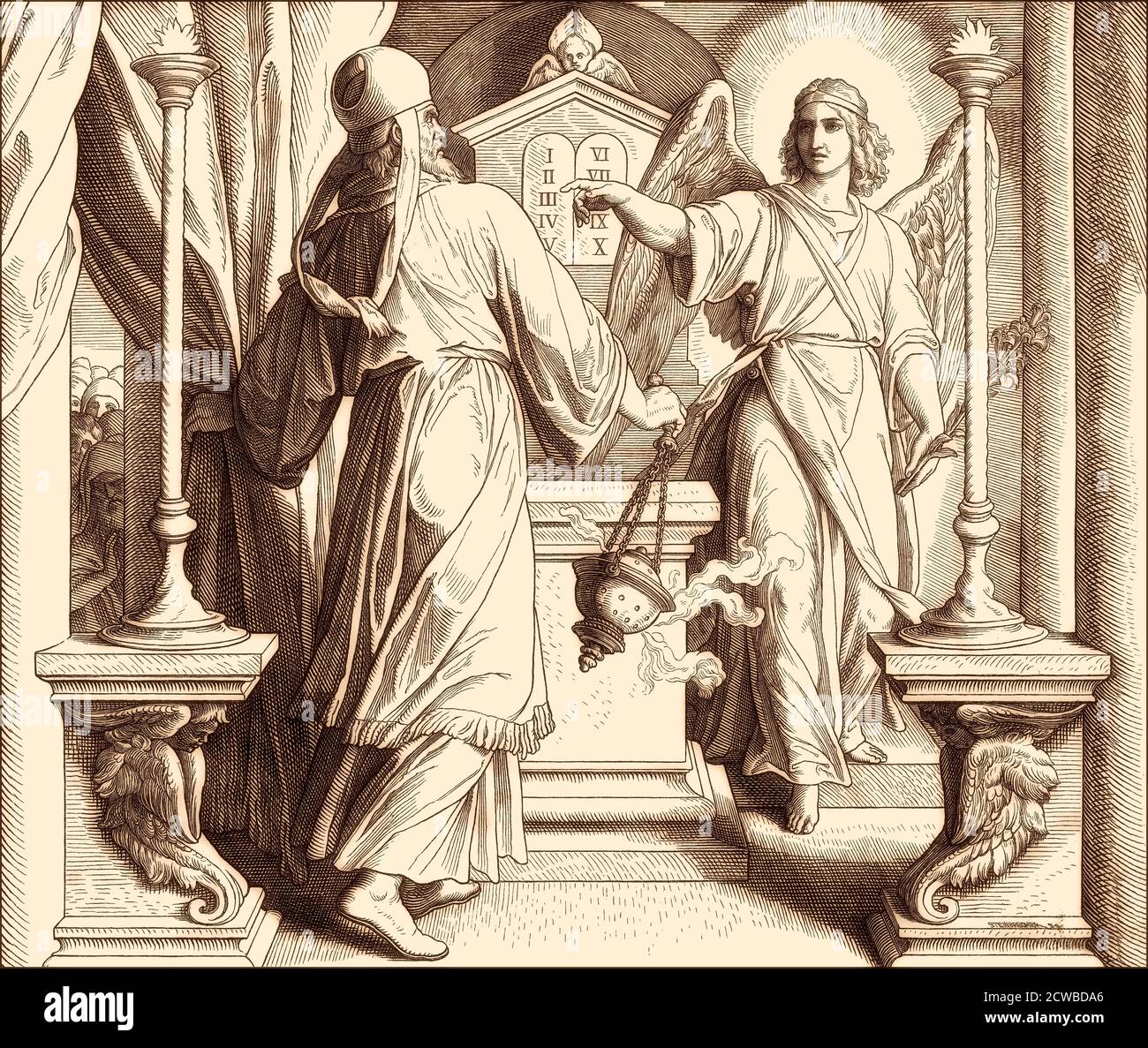 The Angel Gabriel Appears Zacharias High Resolution Stock Photography ...