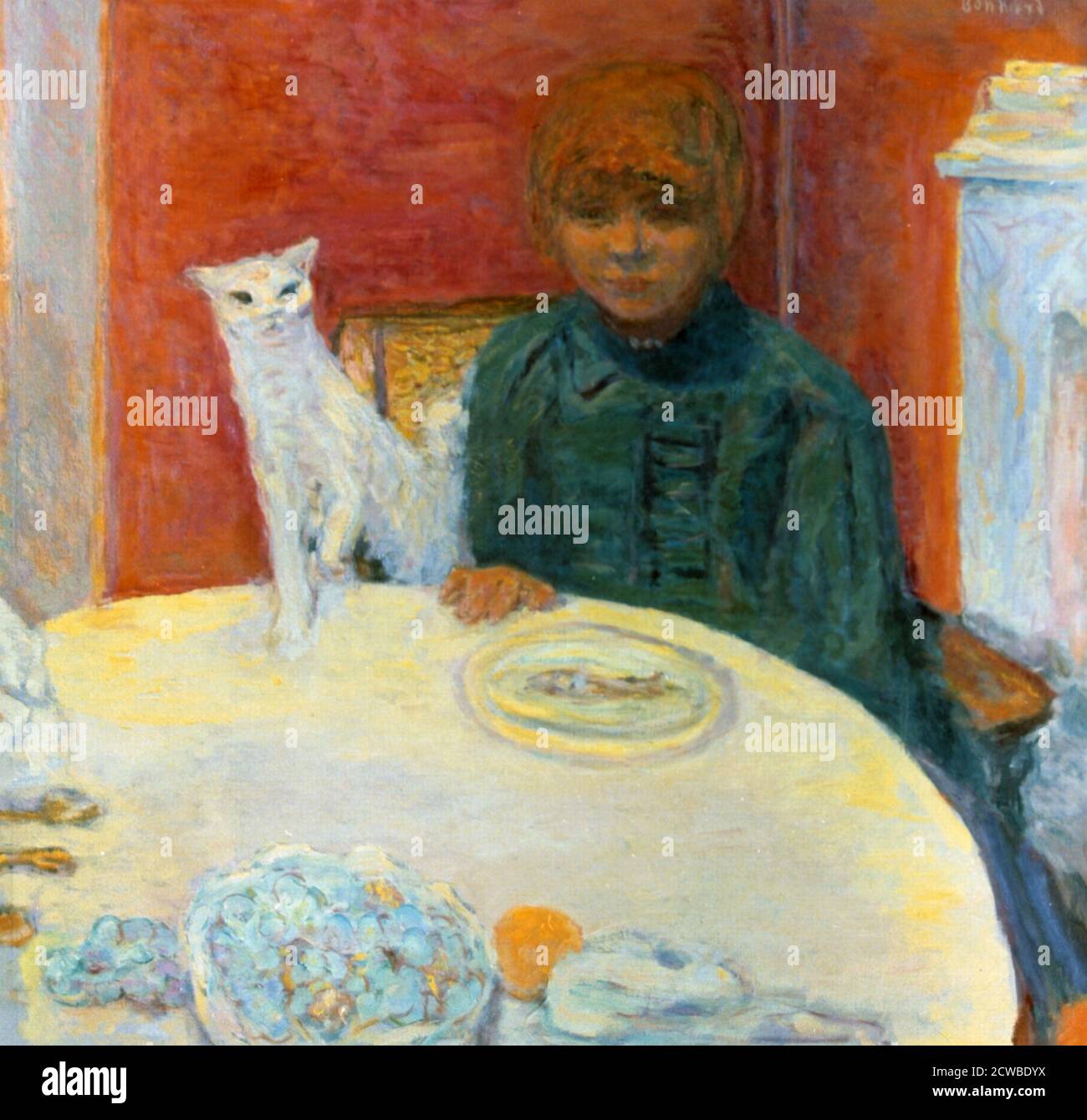 Woman with a Cat', 1912. Artist: Pierre Bonnard. Bonnard was a French ...