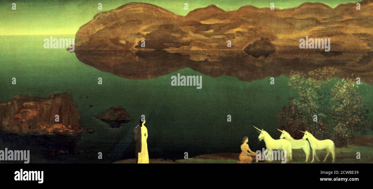 The Unicorns', 1906 Artist: Arthur Bowen Davies. Arthur Bowen Davies ...