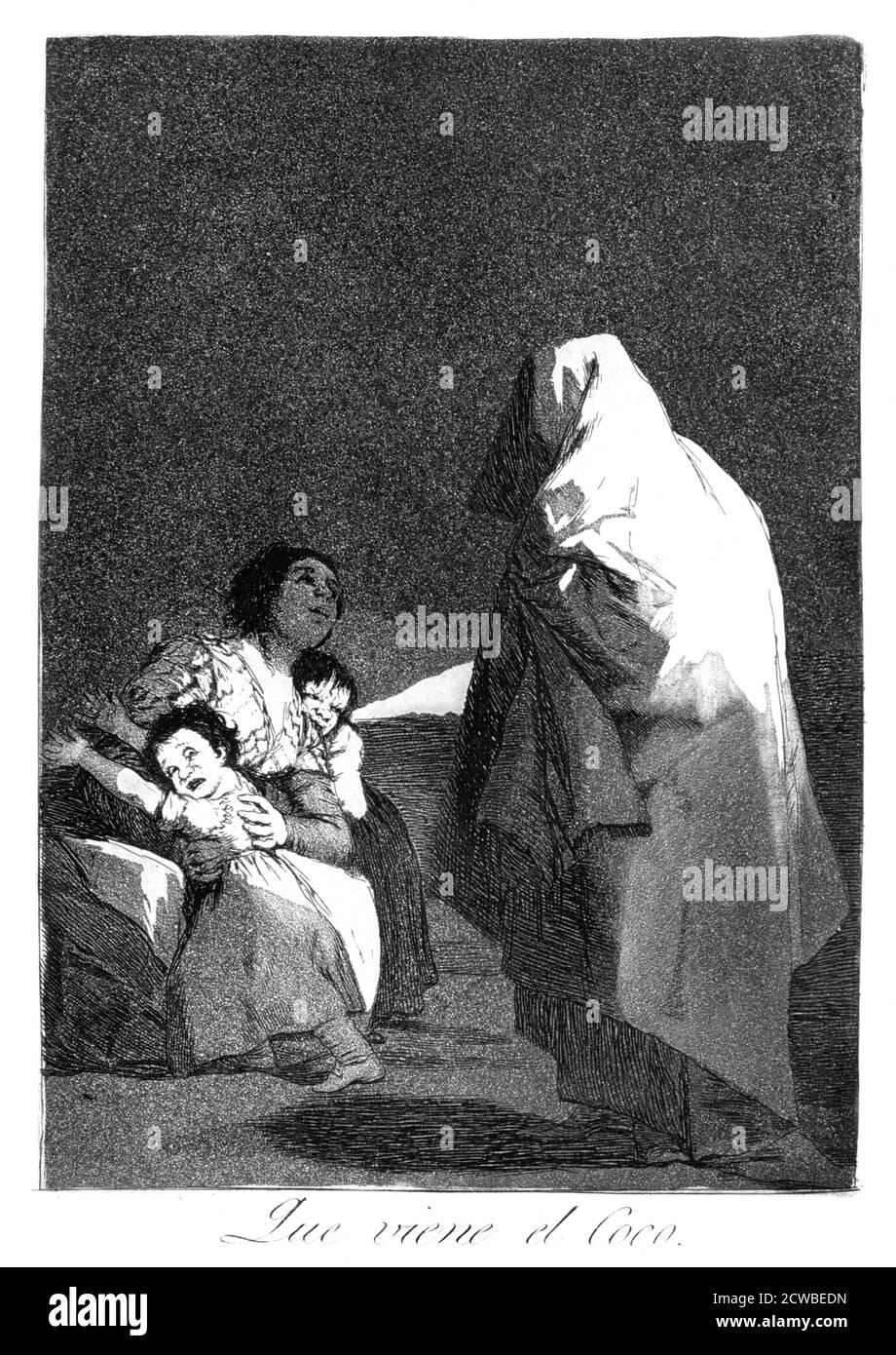Here comes the bogeyman', 1799 Artist: Francisco Goya. Plate 3 of 'Los ...