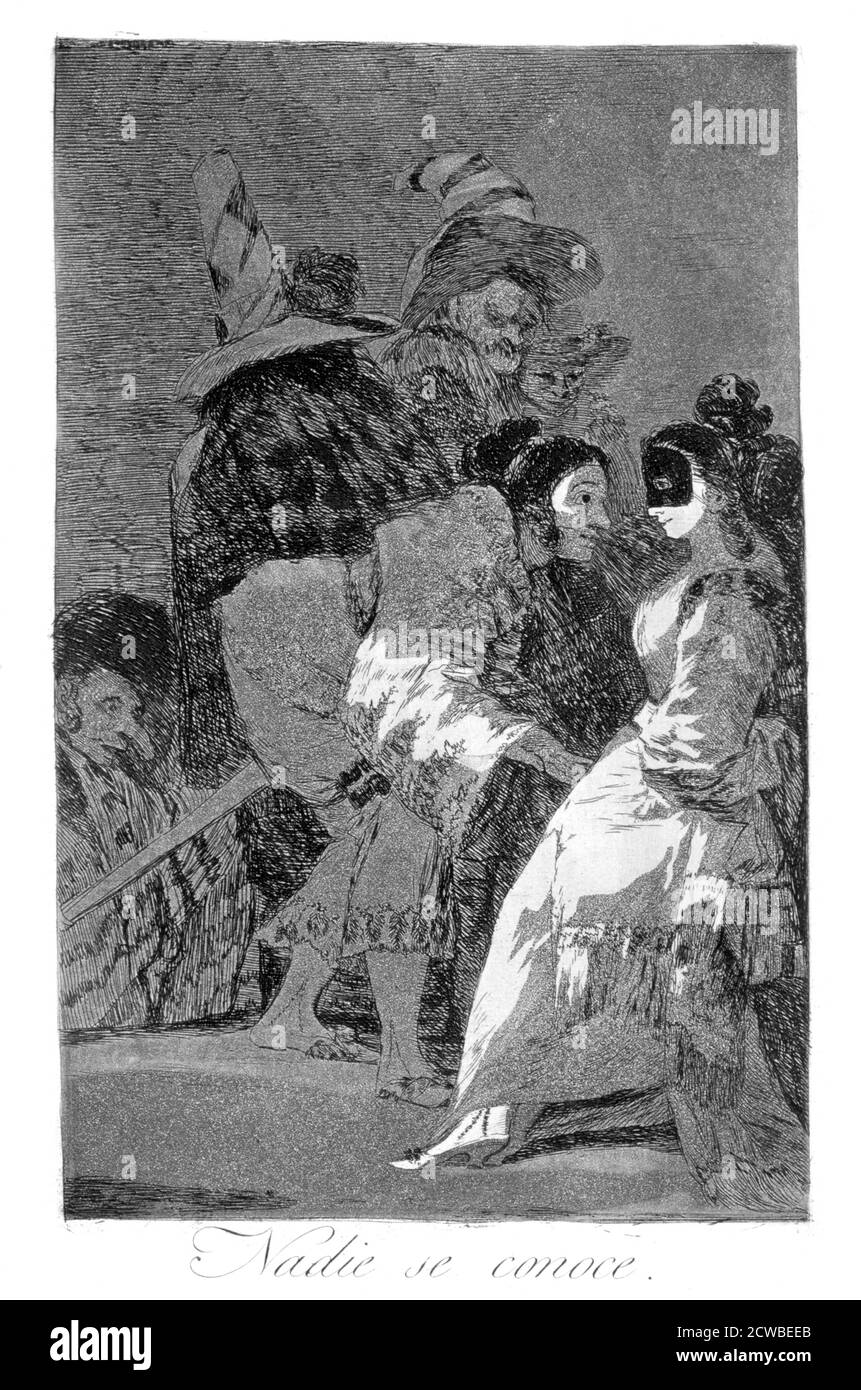 Nobody knows himself', 1799 Artist: Francisco Goya. Plate 6 of 'Los ...