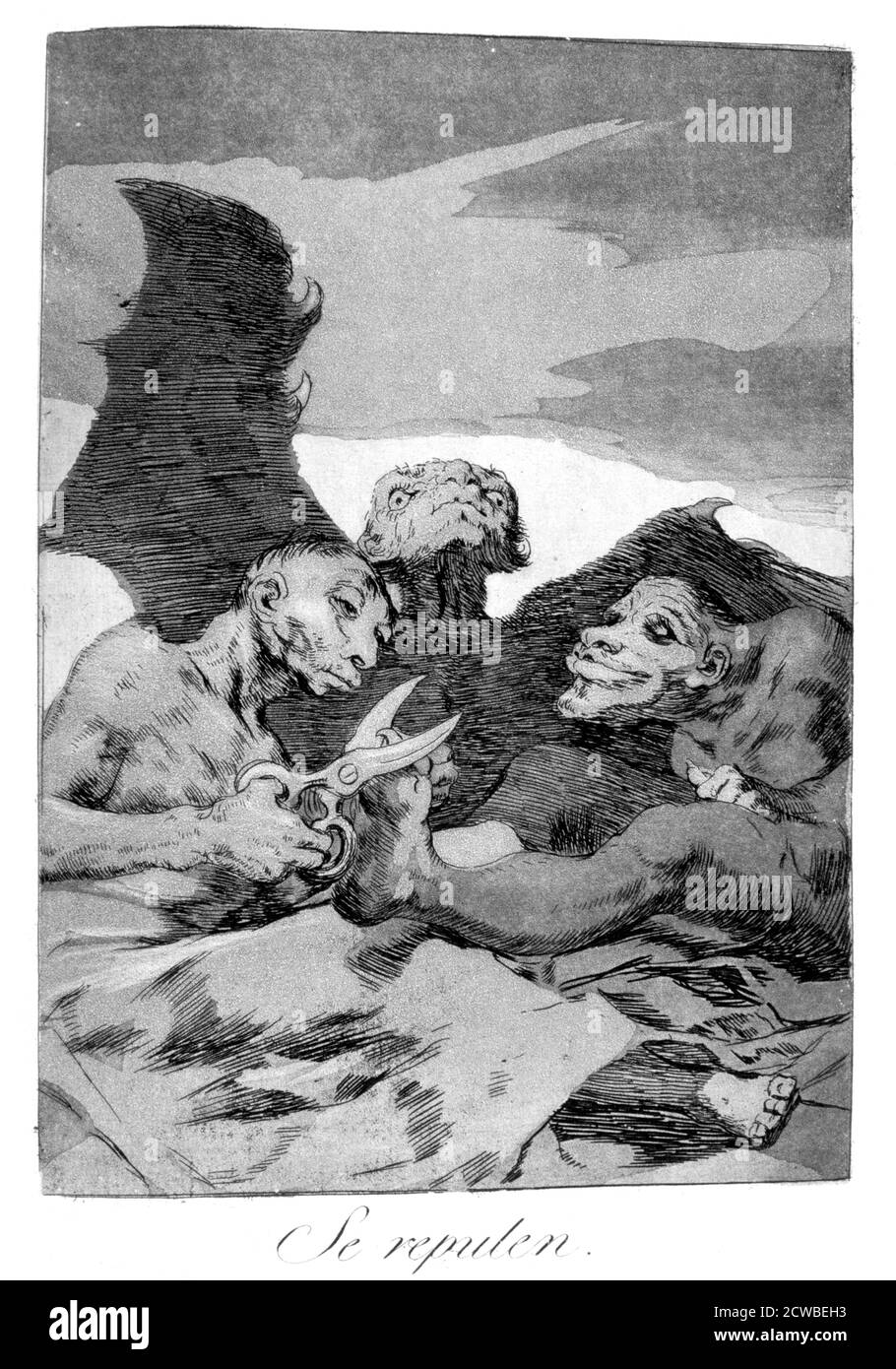 'They spruce themselves up', 1799 Artist: Francisco Goya. Plate 51 of ...