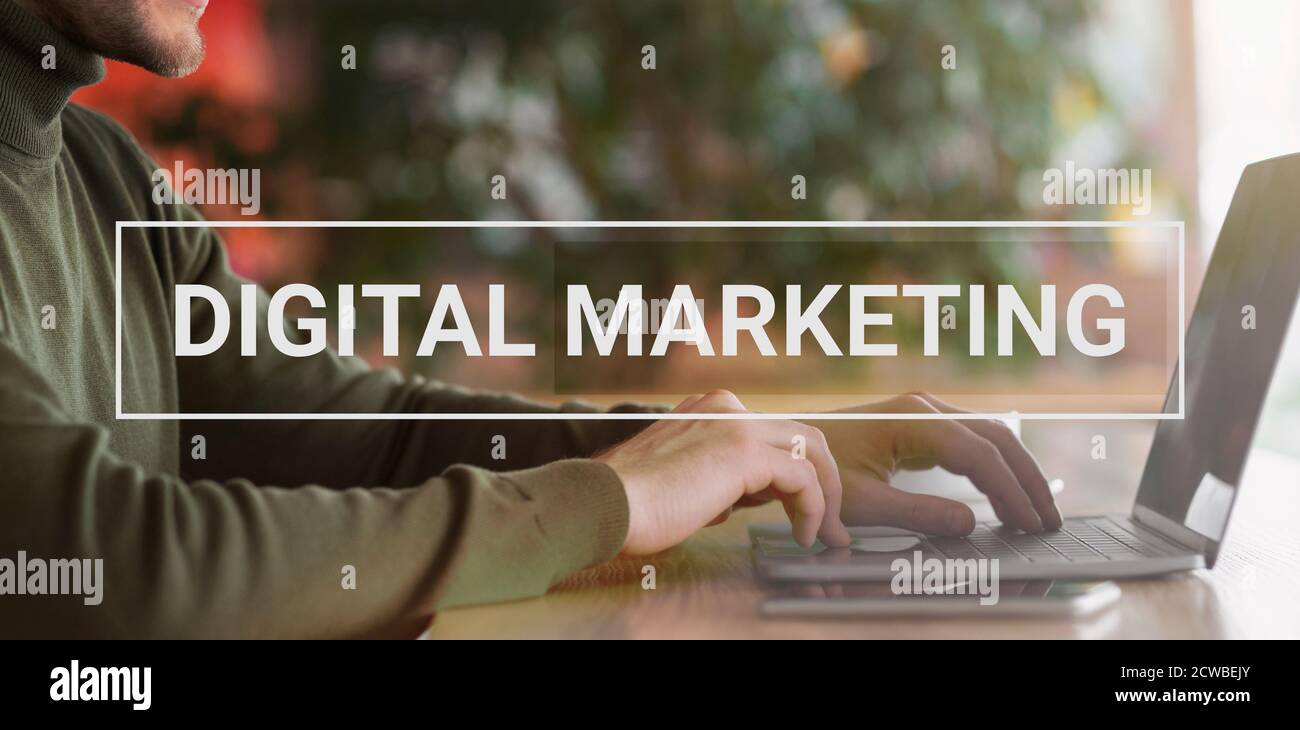 technology and advertisement concept - laptop computer with graph on ...