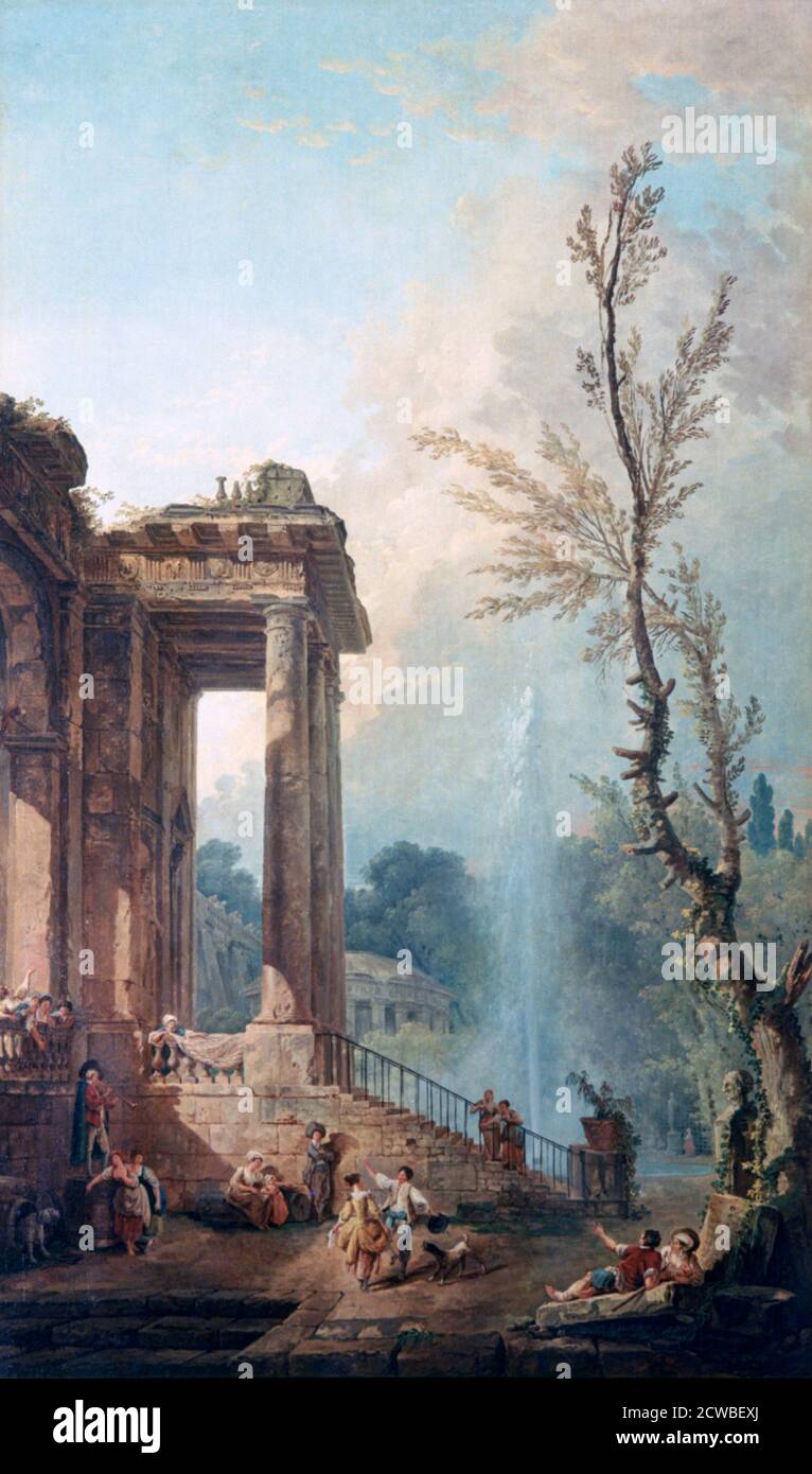 The Portico of a Country Mansion', 1773. Artist: Hubert Robert. Hubert ...