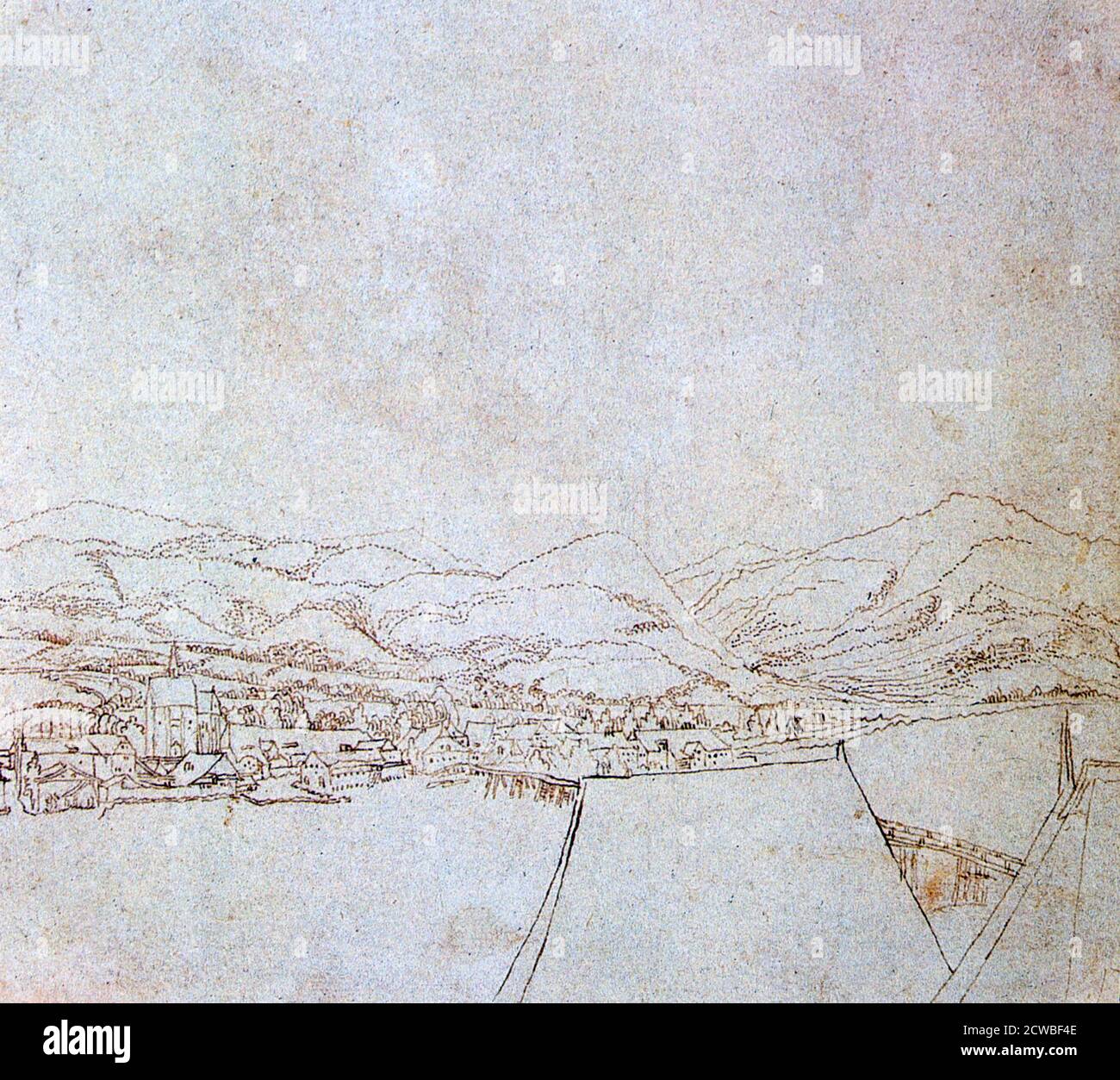 View of Urfahr', c1510-1553. Artist: Wolf Huber. Wolf Huber was an ...