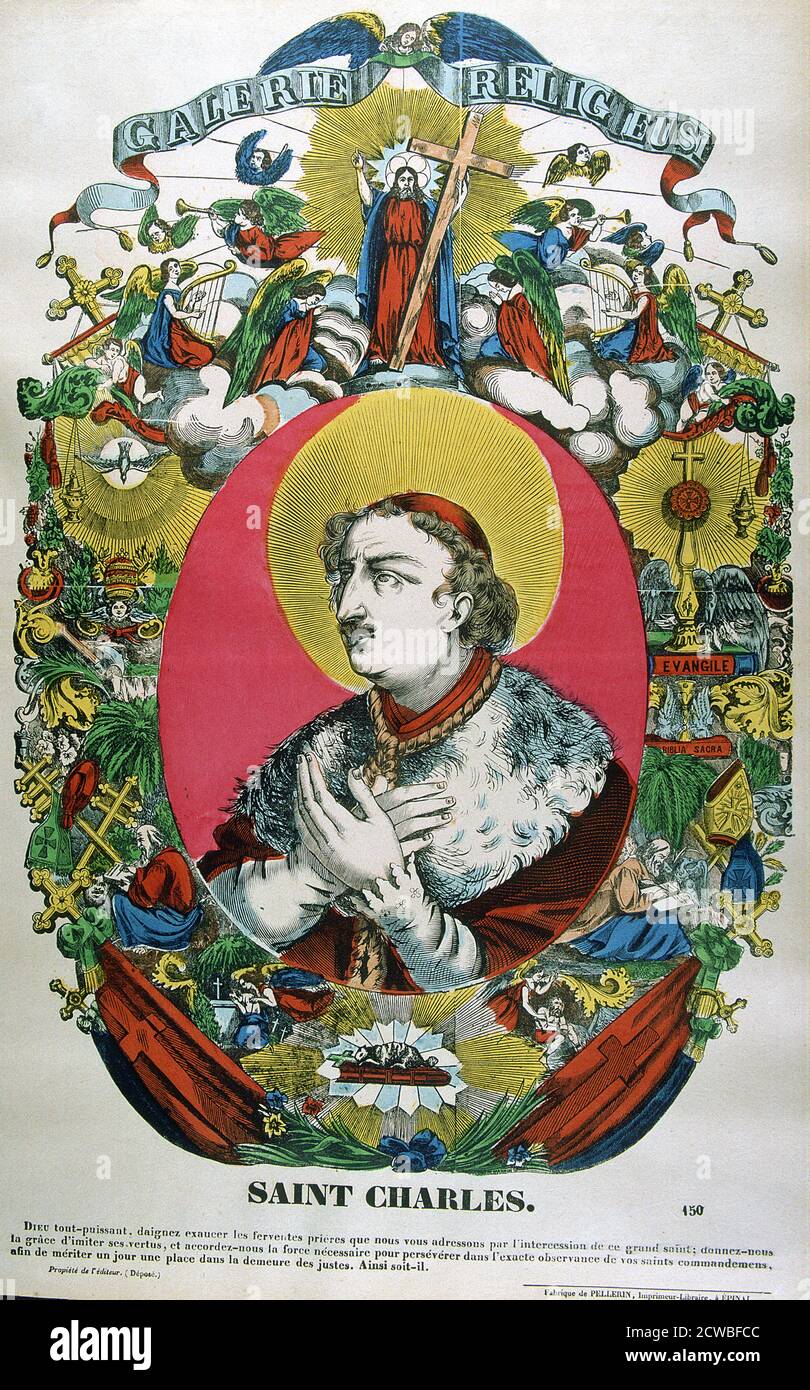 St Charles of Borromeo, 16th century Italian priest, 19th century. St ...