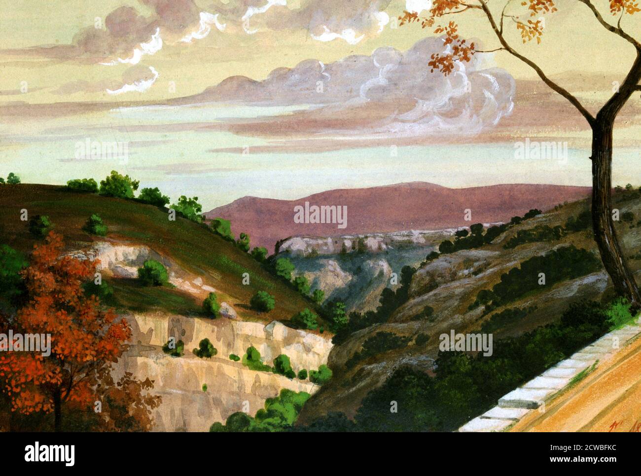 Mediterranean Landscape', c1823-1870, Artist: Prosper Merimee. Prosper ...