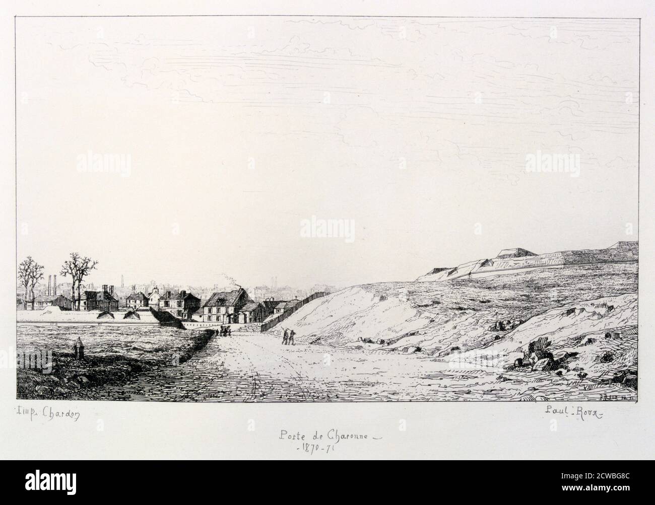 Poste de Charonne, Siege of Paris by Paul Roux, 1870-1871. After the ...