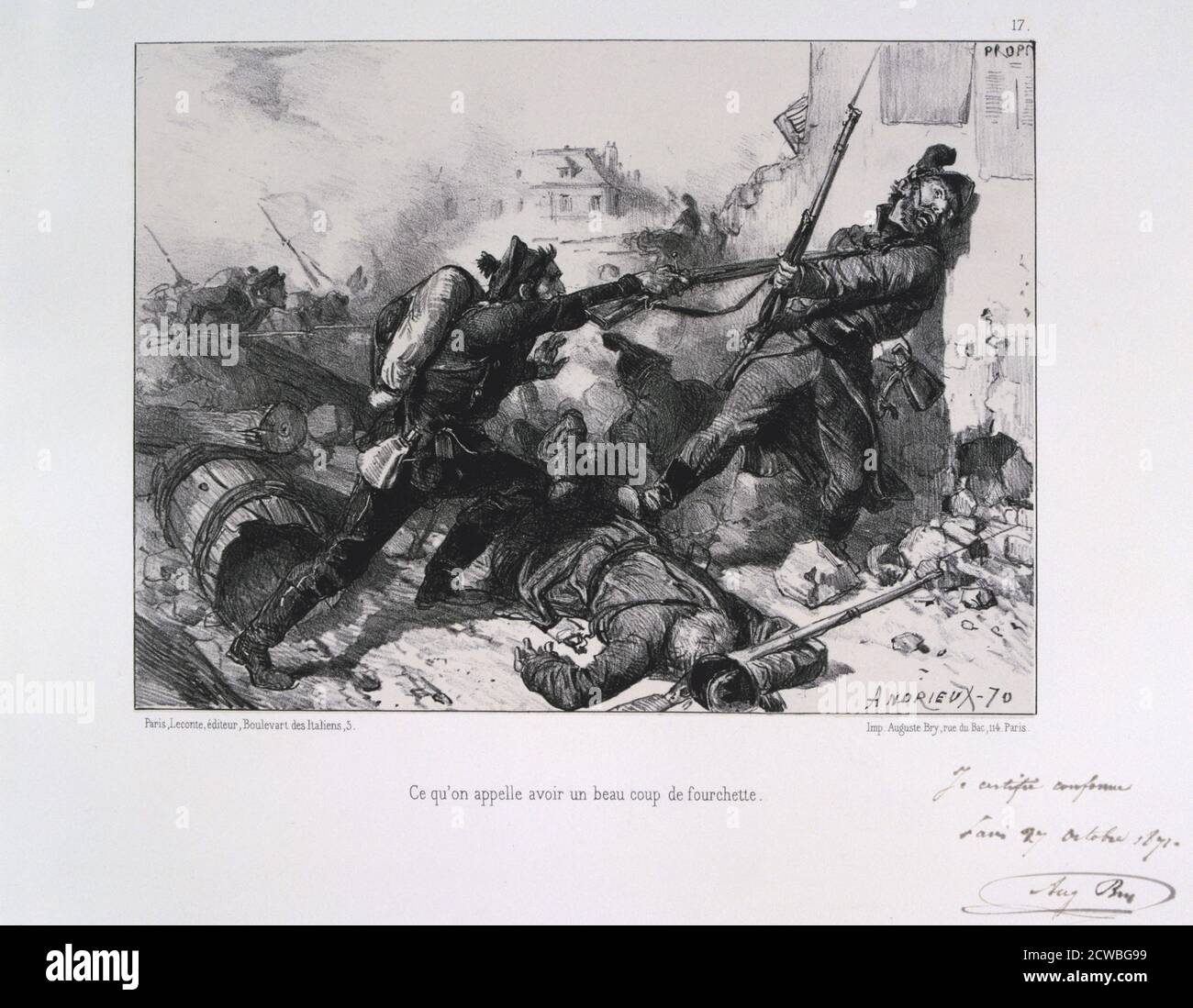 Hand-to-hand fighting, Siege of Paris by auguste bry, Franco-Prussian ...