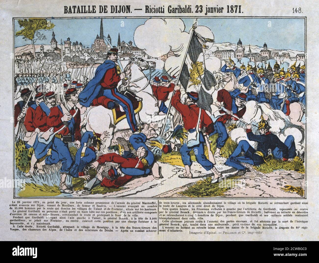 Battle of Dijon, Franco-Prussian War, 23rd January 1871. Giuseppe ...