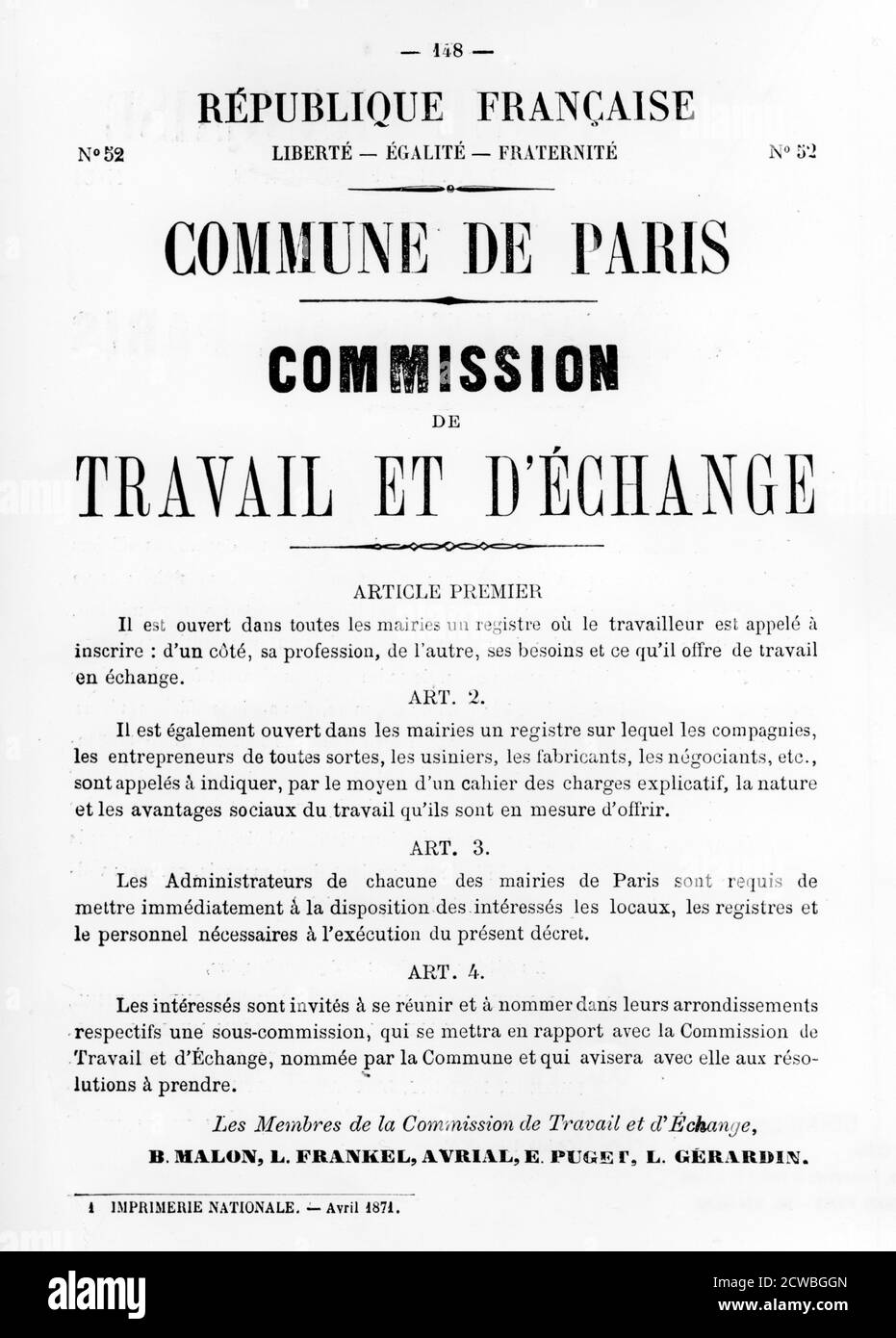 Travail et D'Echange, from French Political posters of the Paris ...