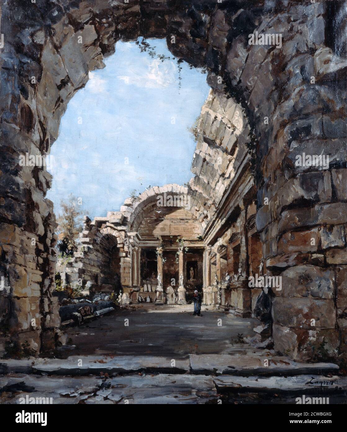 The Temple of Diana', by Emmanuel Lansyer, Nimes, France, 1890. Nimes ...