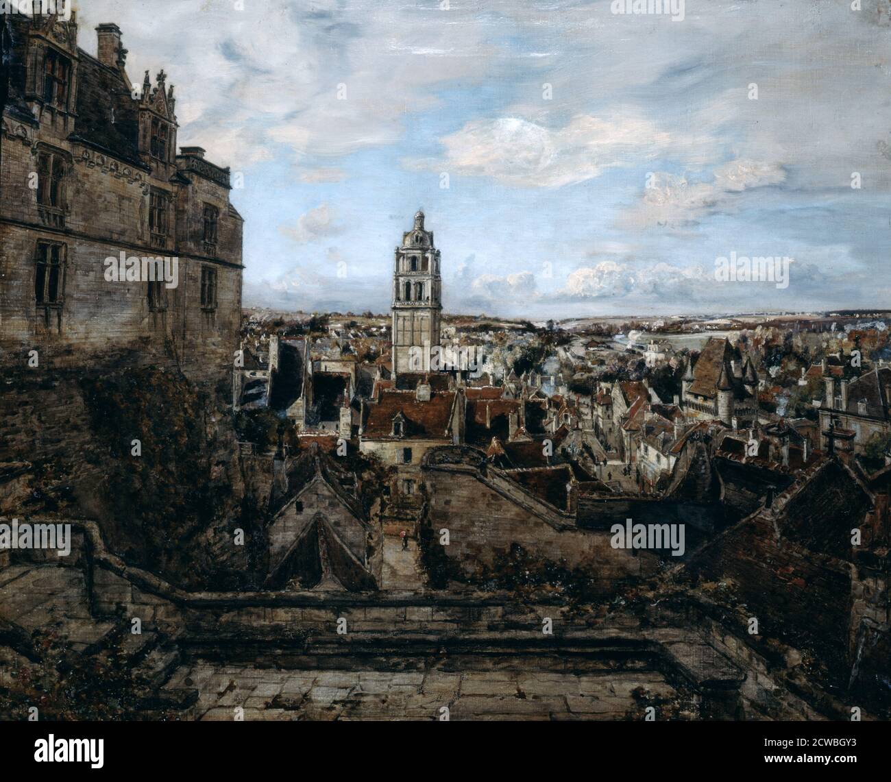 View from the Terrace of the Castle Loches', Touraine, by Emmanuel ...