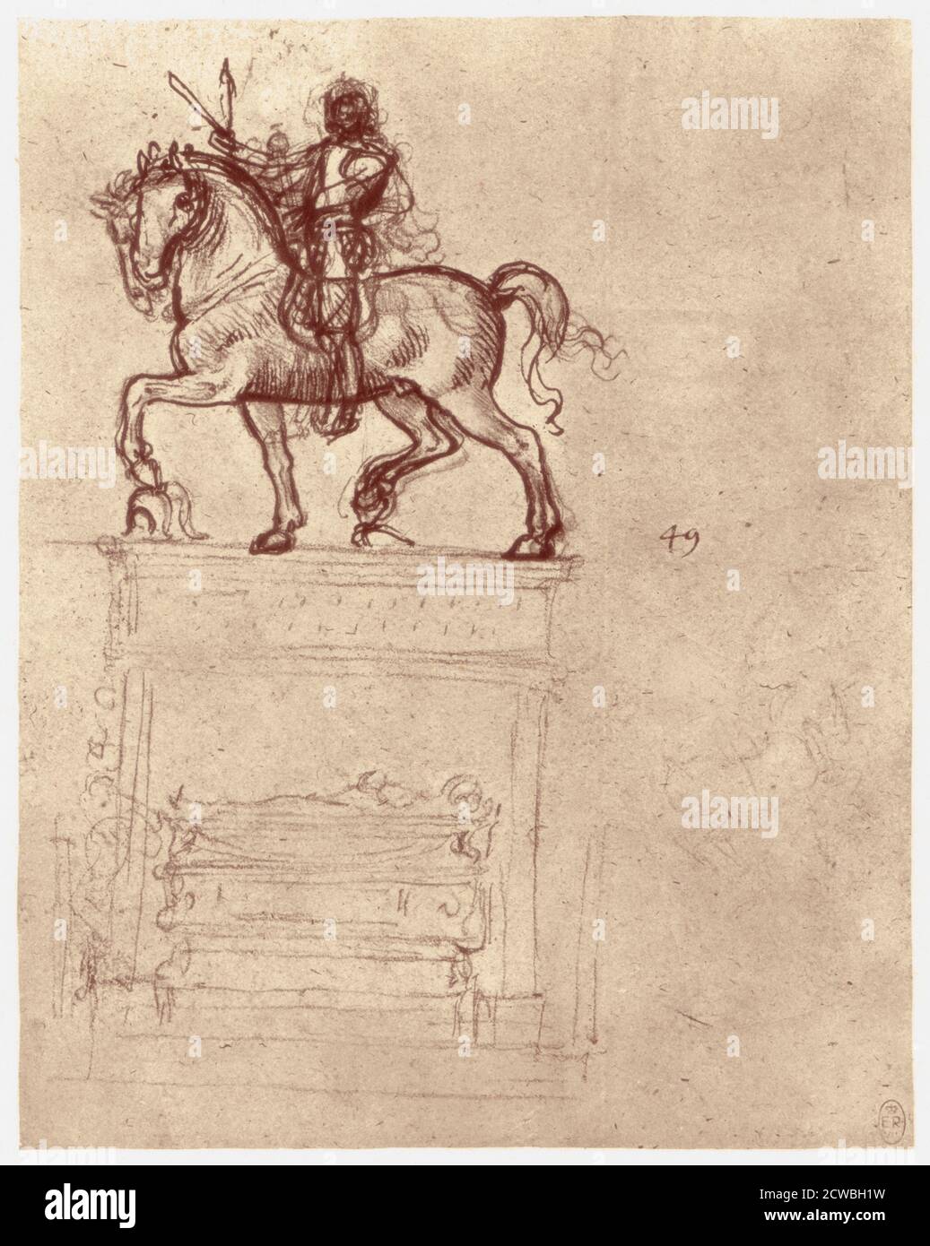 Trivulzio Monument' by Leonardo da Vinci, c1511. From the collection of ...