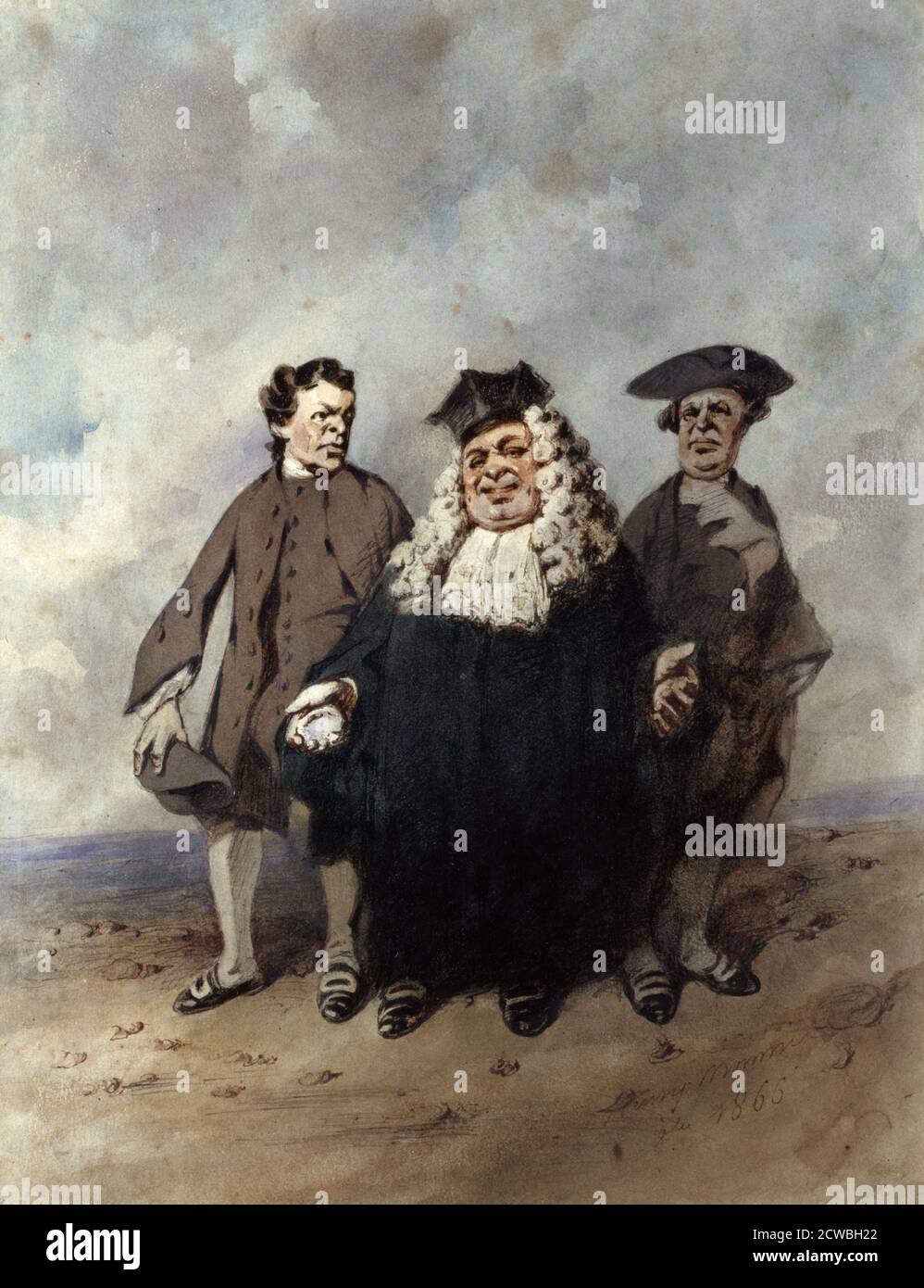The Judge and the Litigants' by Henry Bonaventure Monnier, 1866 Stock ...